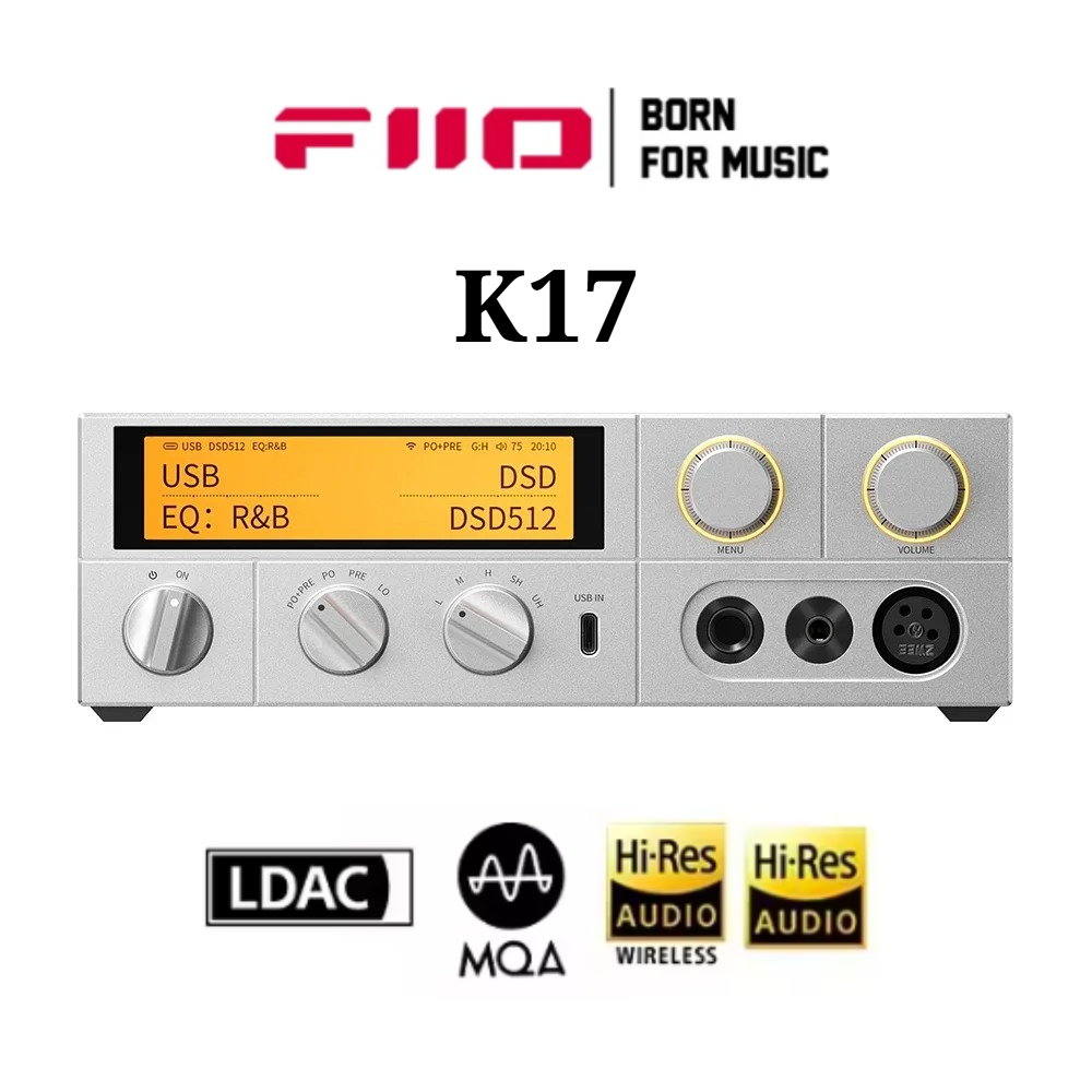 FiiO K17 Беспроводной Усилитель Для Наушников DSD Усилитель Мощности DSP Без Потерь HIFI