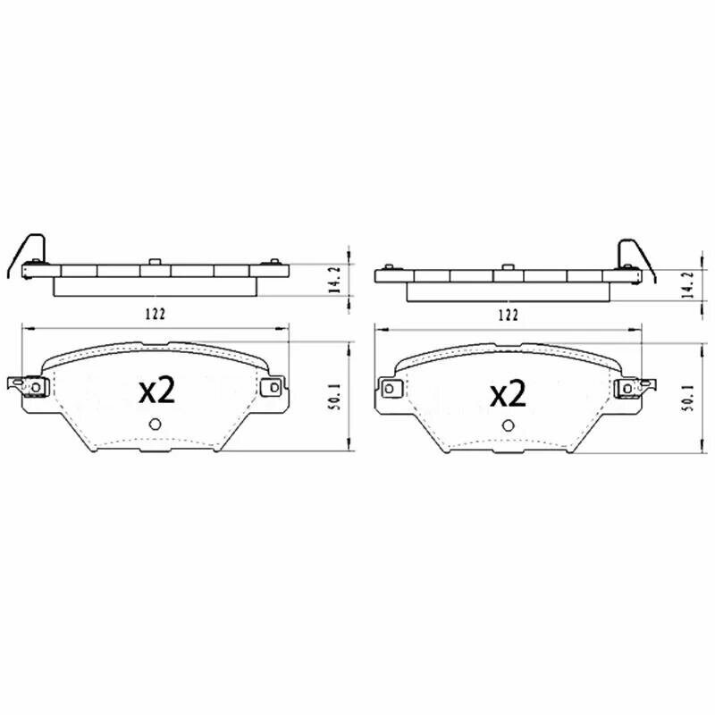 Колодки тормозные сзади SAT ST-28-0119 Mazda CX-8 17-22 / CX-9 15-
