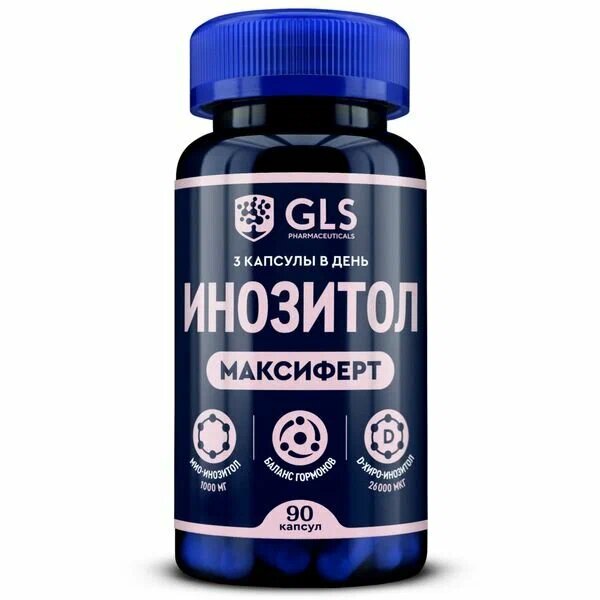 Витамины GLS "Максиферт", для баланса гормонов, для женщин, 90 капсул