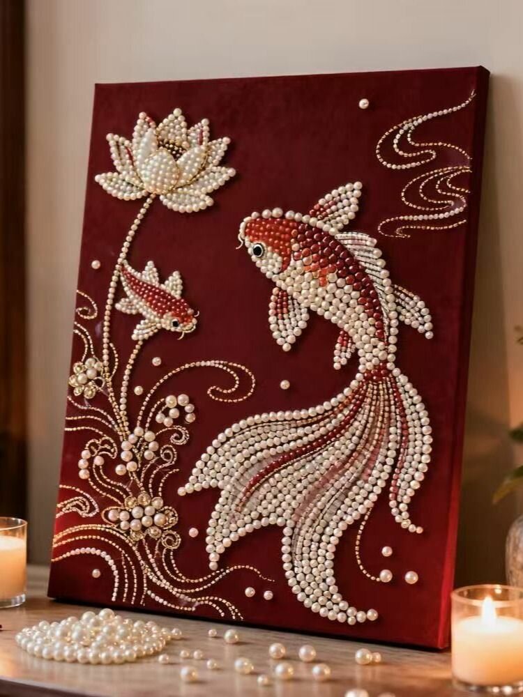 DIY вручную создает жемчужные картины