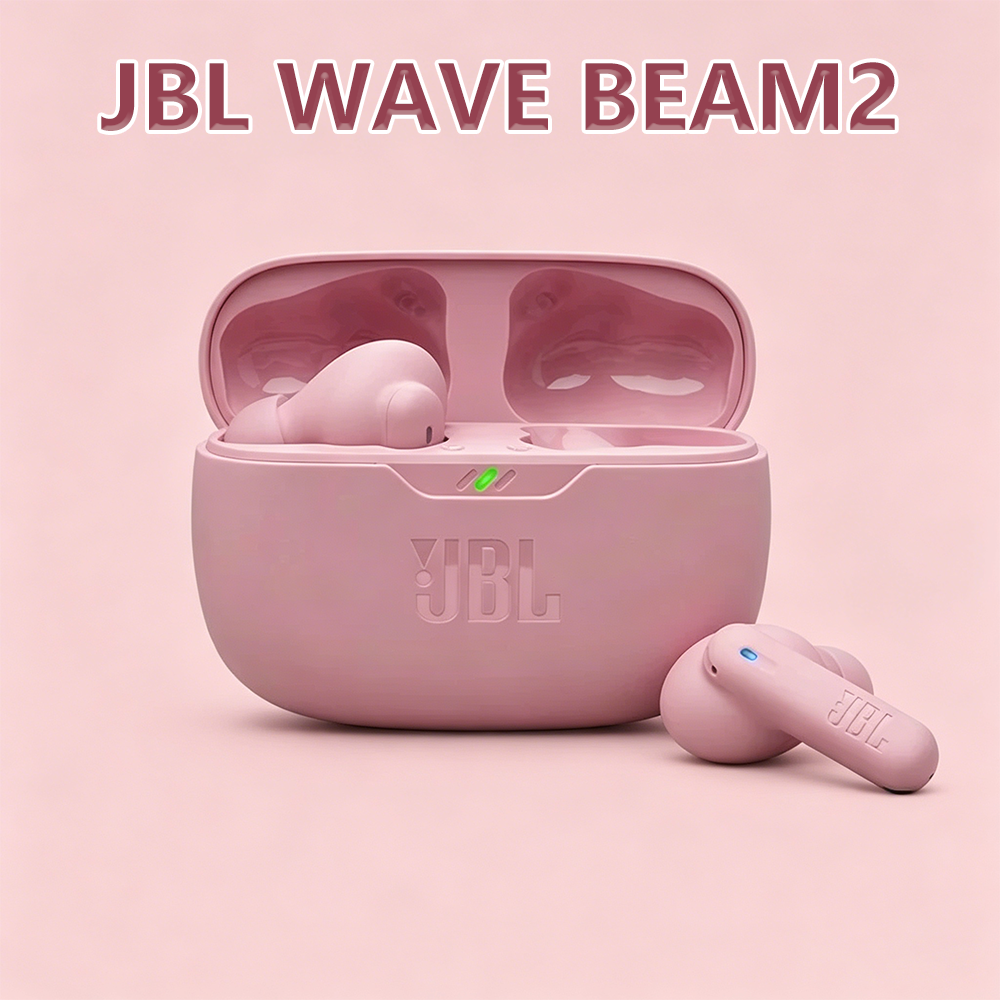 Беспроводная Bluetooth-гарнитура JBL WAVE FLEX2 pink с активным шумоподавлением, водонепроницаемая и пылезащитная