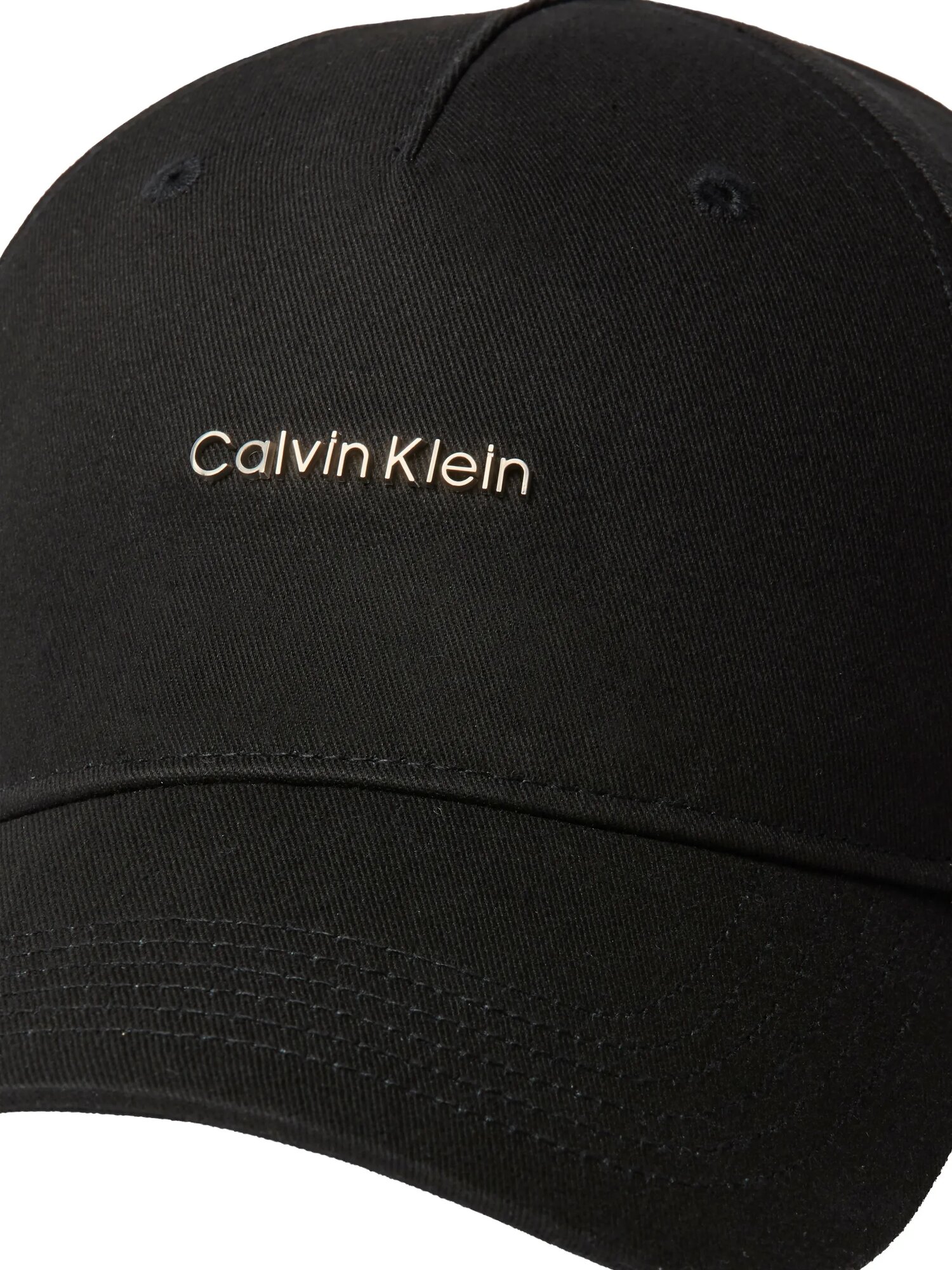 Шапка CALVIN KLEIN Logo-plaque baseball cap для девочек, размер OneSize, black/black — фото 1