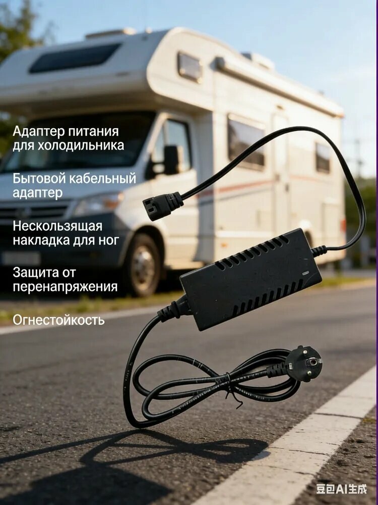 Блок питания GVE 14.5В 4.1А 60Вт для компрессорных автохолодильников со стабилизатором напряжения защита от перегрева и КЗ сетевой адаптер
