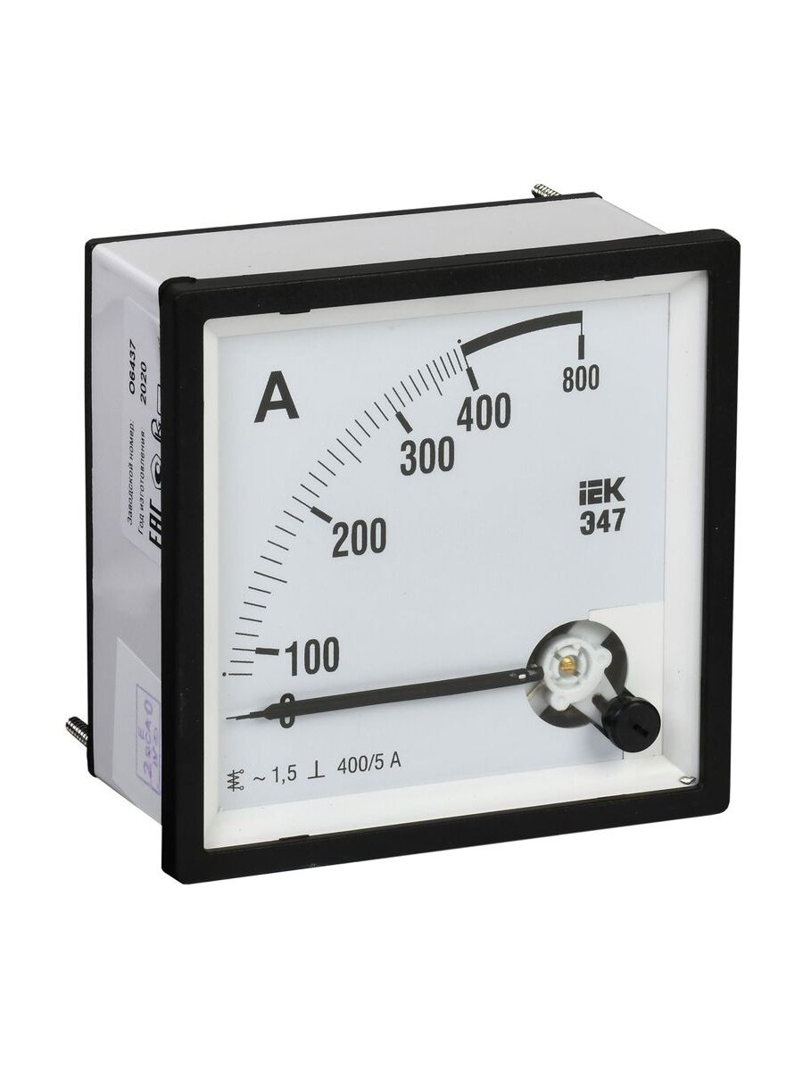 Амперметр Э47 72х72мм 400/5А кл. точн. 1.5 IEK IPA10-6-0400-E