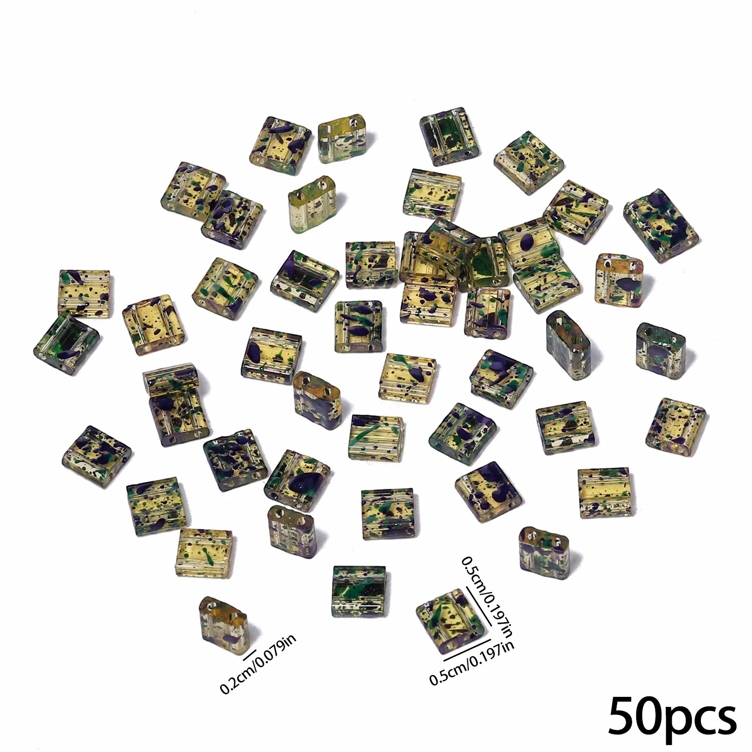 Двухцветный стеклянный бисер GMB724 для украшений Color11