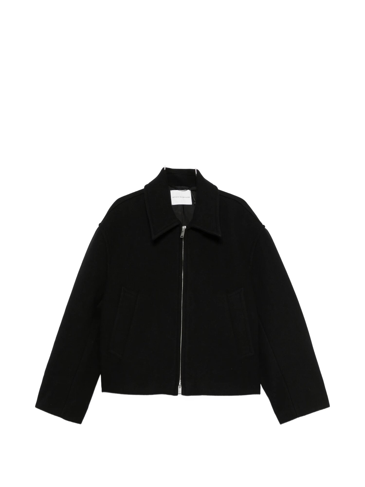 Куртка Studio Nicholson Zip-up spread-collar shirt jacket