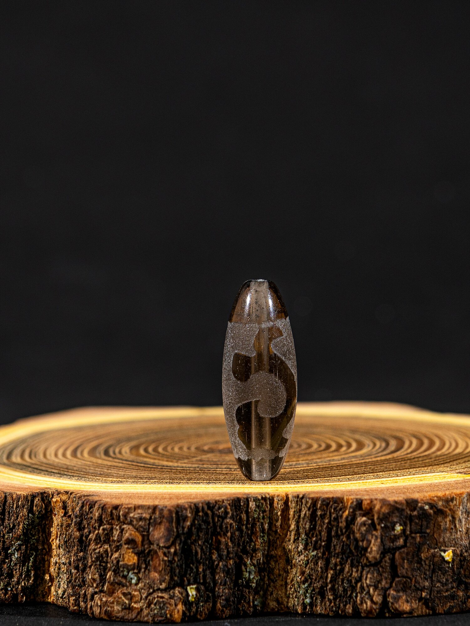 Бусина Дзи Руи, Раухтопаз натуральный