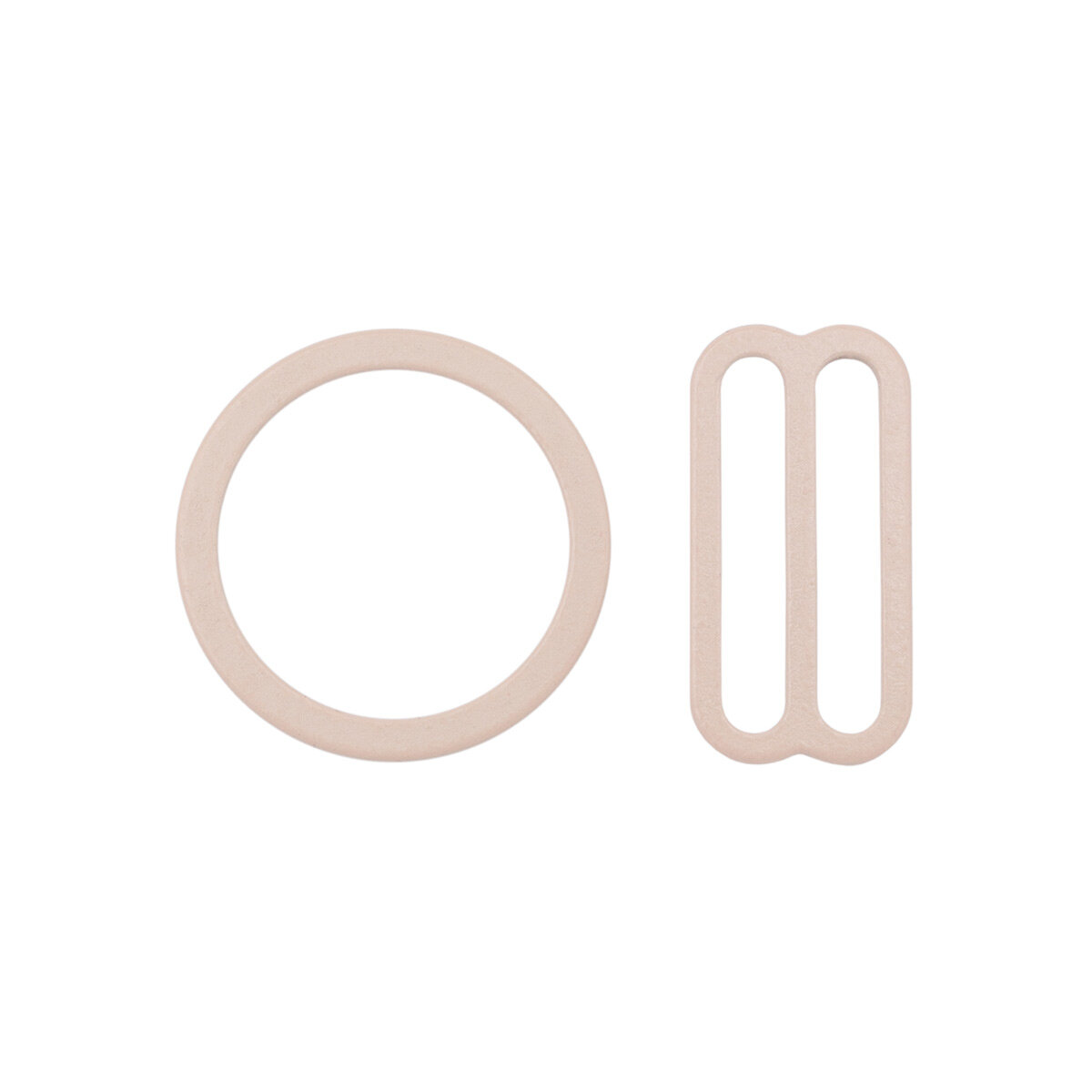 Набор металлической фурнитуры для бюстгальтера, цвет 126 бежевый (кольцо 18 мм - 4 шт, регулятор 19 мм - 4 шт)