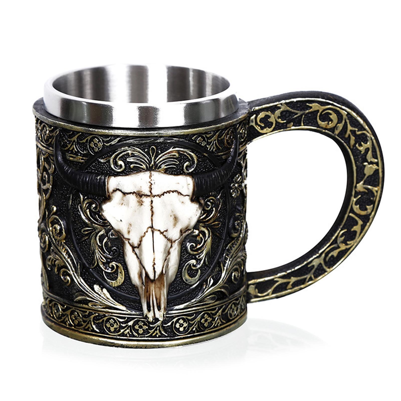 Новинка бар вин бокал панк -бокал виски чашка смола из нержавеющей стали готическая вечеринка для творческого питья