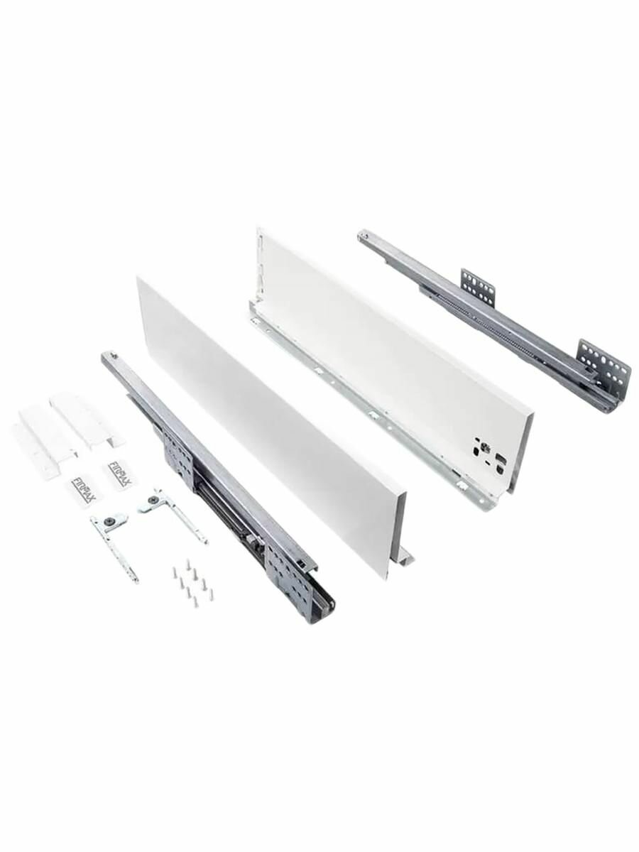Комплект ящика Firmax Smartline, длина 450 мм, высота 199 мм, с доводчиком, белый