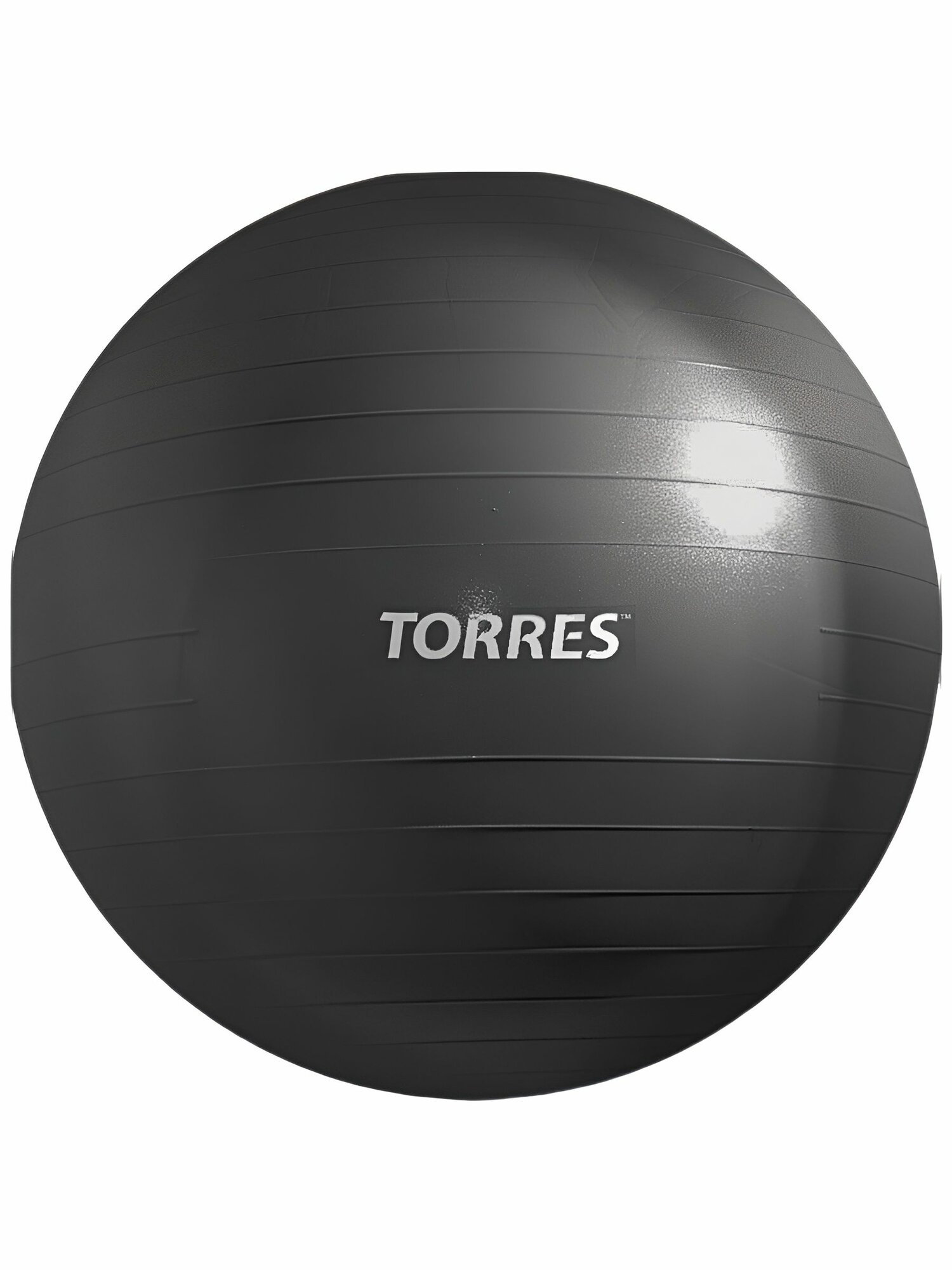 Мяч гимнастический TORRES , арт. AL121185BK, диам. 85 см, эласт. ПВХ, с защ. от взрыва, с насосом, тем. серый