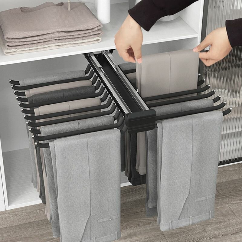 Вешало для гардеробной системы, Брючница Выдвижная, Двухрядные 22 столба