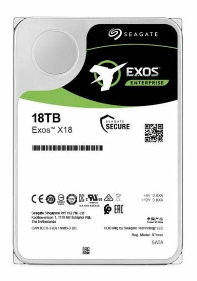 Seagate 18 ТБ Внутренний жесткий диск Seagate SAS 3.0 18Tb ST18000NM004J Server Exos X18 512E (7200rpm) 256Mb 3.5", 3.5", 7200 об/мин, SAS 6 Гбит/с (ST18000NM004J)