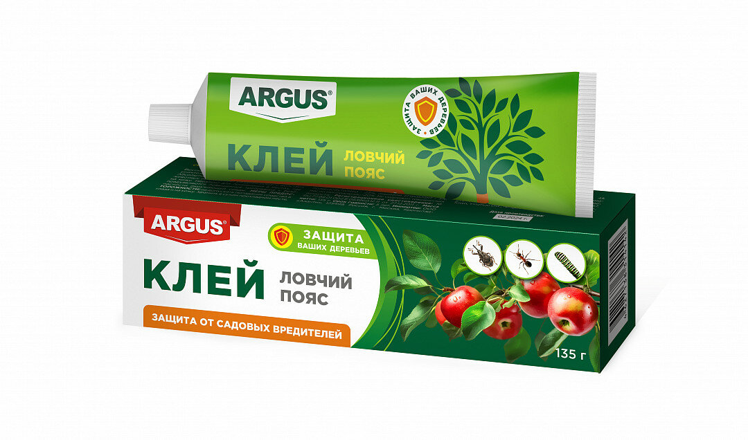 Клейкий пояс ARGUS, для уничтожения садовых вредителей, 135 гр.