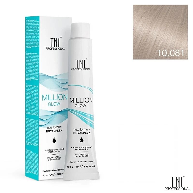 TNL Million Gloss оттенок 10.081 Платиновый блонд пастельный ледяной 100 мл