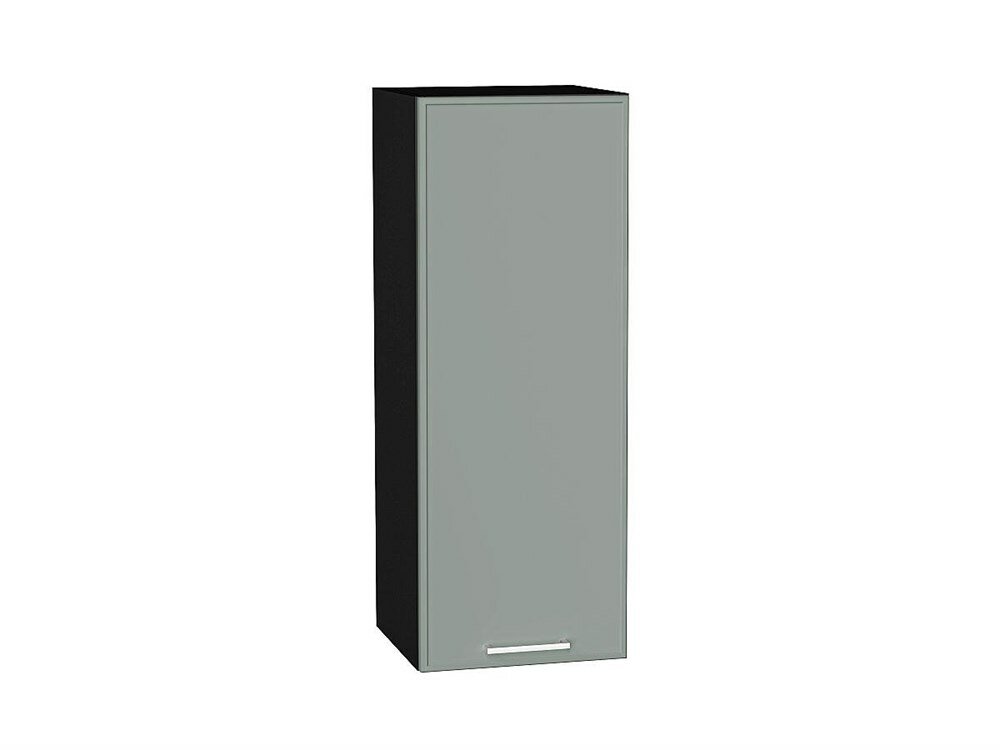 VVT Шкаф верхний с 1-ой дверцей Квадро Graphite, Аквамарин, 920, 350 В*Ш*Г 920*350*321, фасад МДФ Аквамарин, корпус Graphite Аквамарин