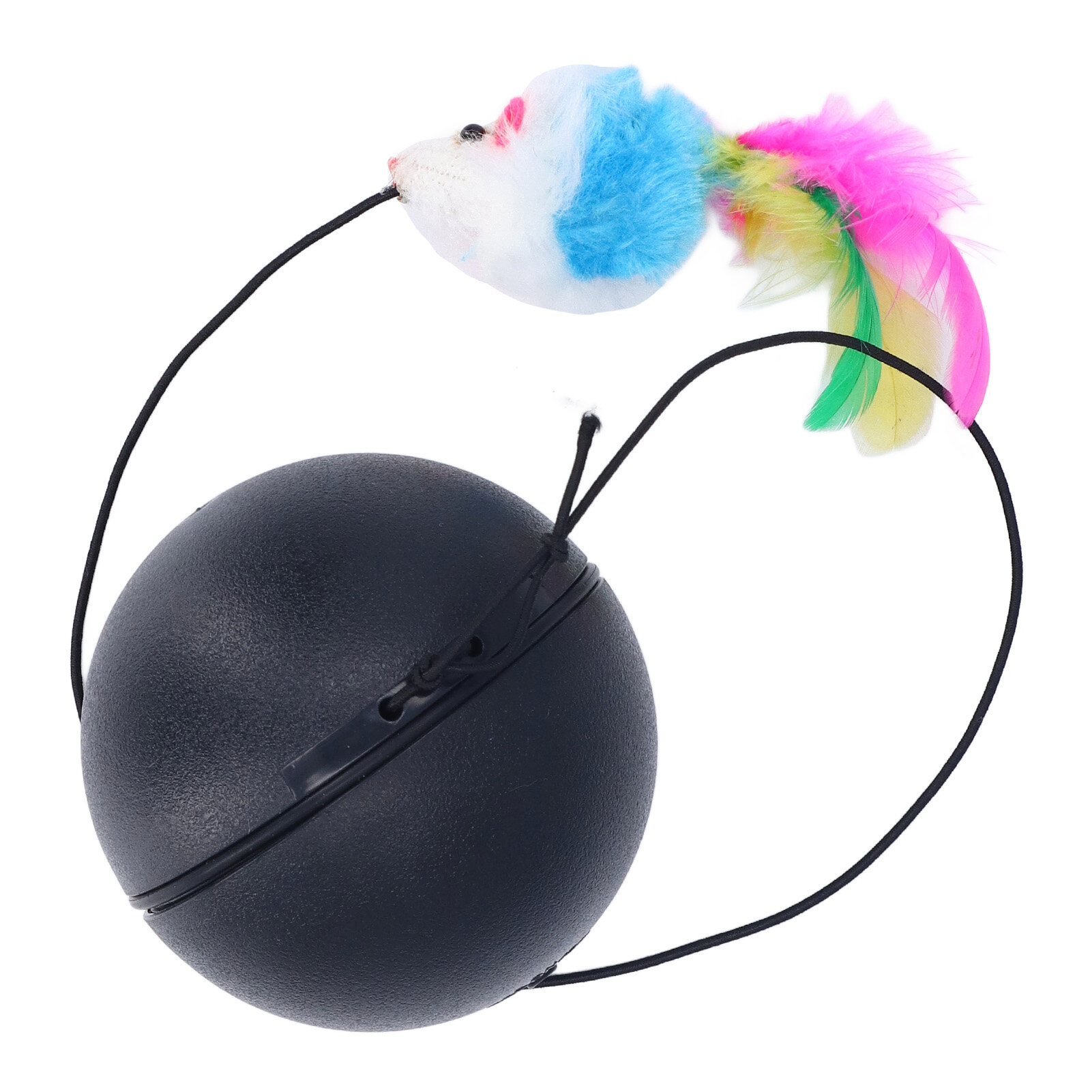 Интерактивные мячики-игрушки для кошек: автоматический интеллектуальный вращение, избавляет от скуки, предотвращает укусы, самовращающиеся мячики для кошек, черные.