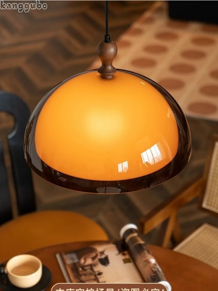 Передвижная люстра Clear Lighting, массив дерева, акрил, металл, E27, 7Вт，Одноголовая подвесная люстра с возможностью подъема