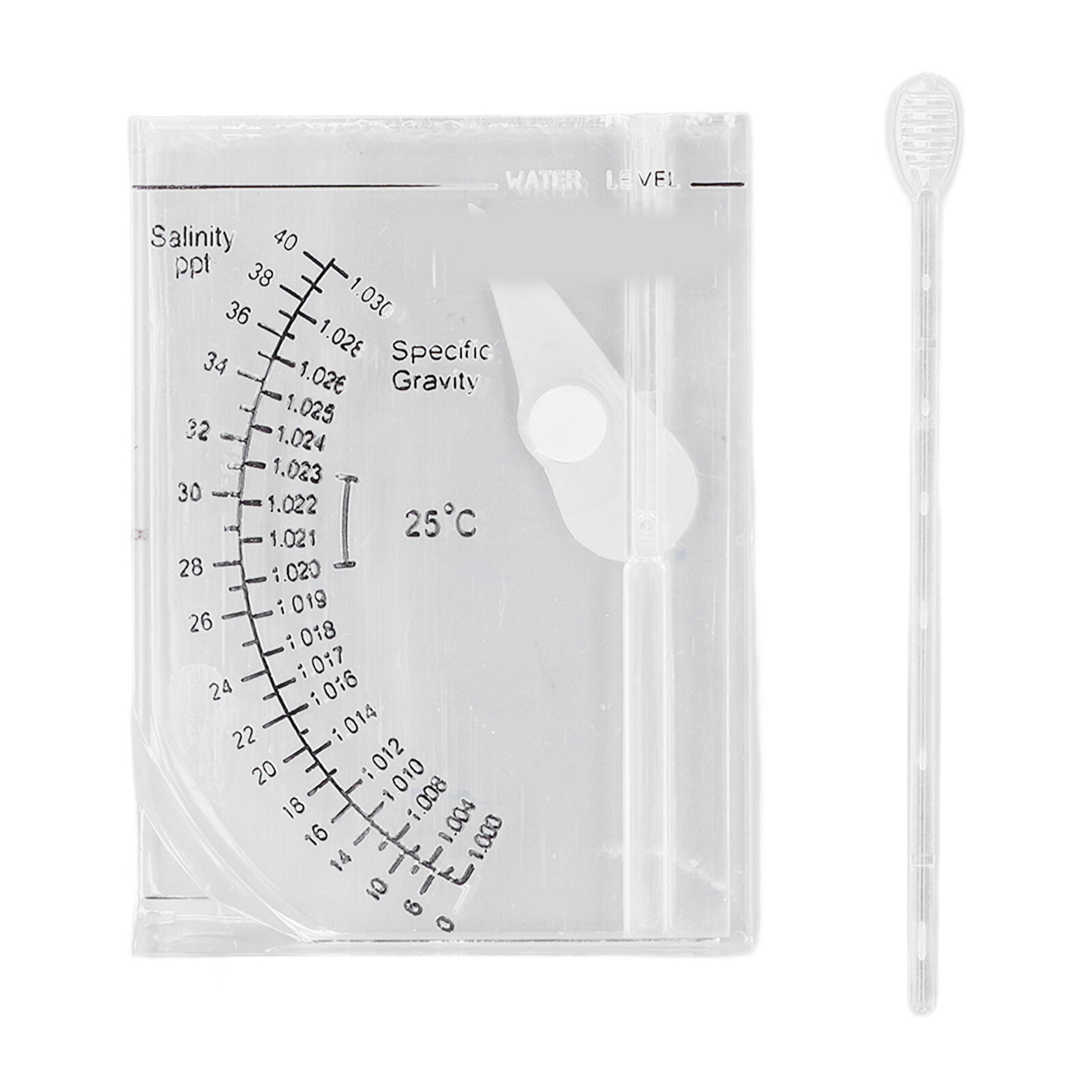 Тестер солености для аквариума. Точный аквариумный гидрометр для измерения удельного веса и солености морской воды в аквариуме.