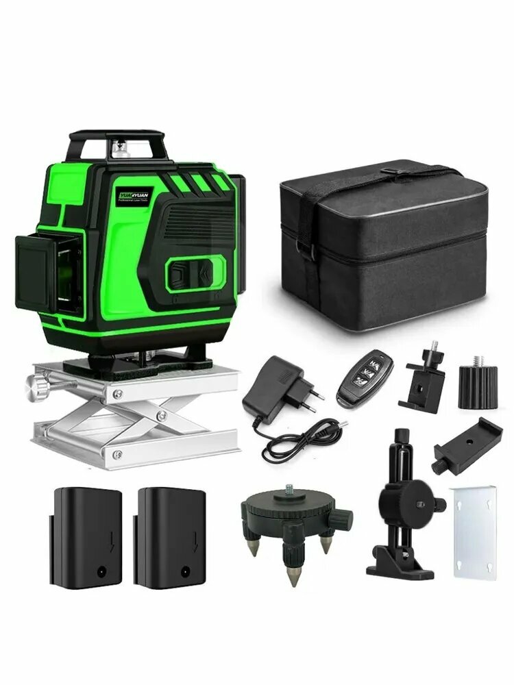 Лазерный уровень Зеленый Луч, 16 лазерных линий, зеленый луч