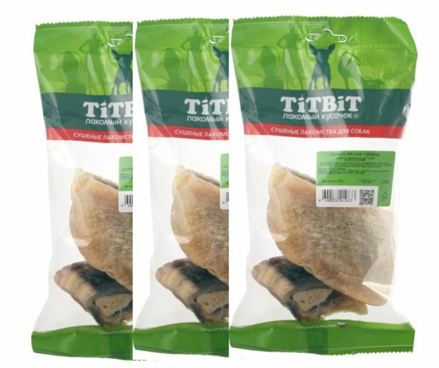 TiTBiT Лакомство для собак Копыто мясное говяжье (3шт)