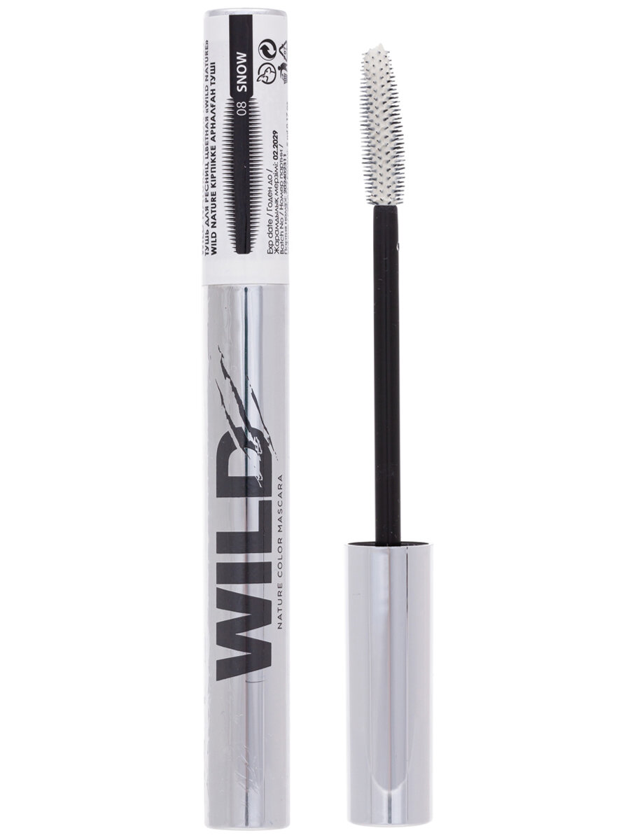 Parisa M-119-08 Тушь цветная для ресниц Wild Nature, тон snow 08 белый, 5 мл