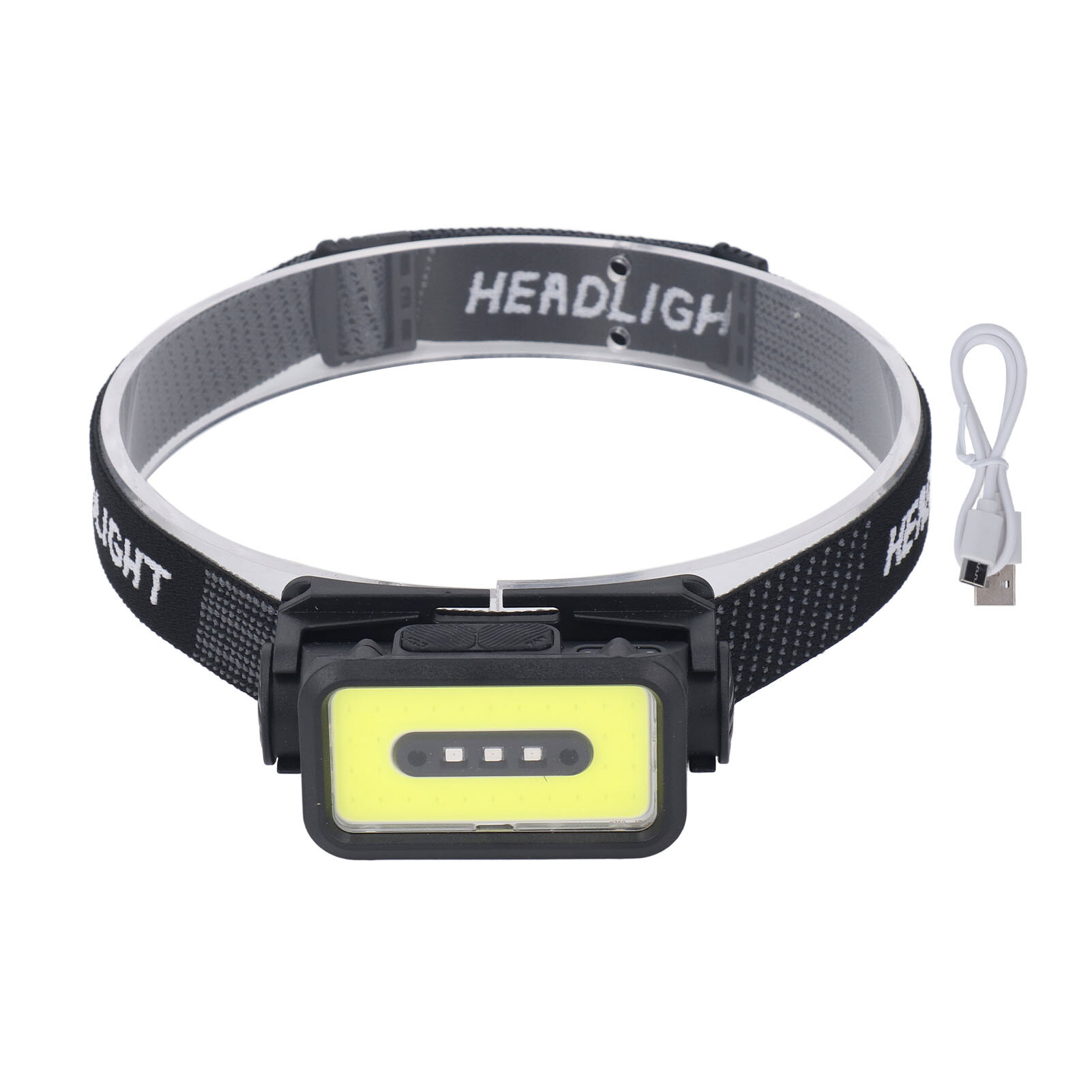 Налобный фонарь K352 COB с USB-зарядкой и красным светодиодом для походов, бега, кемпинга и активного отдыха на природе.