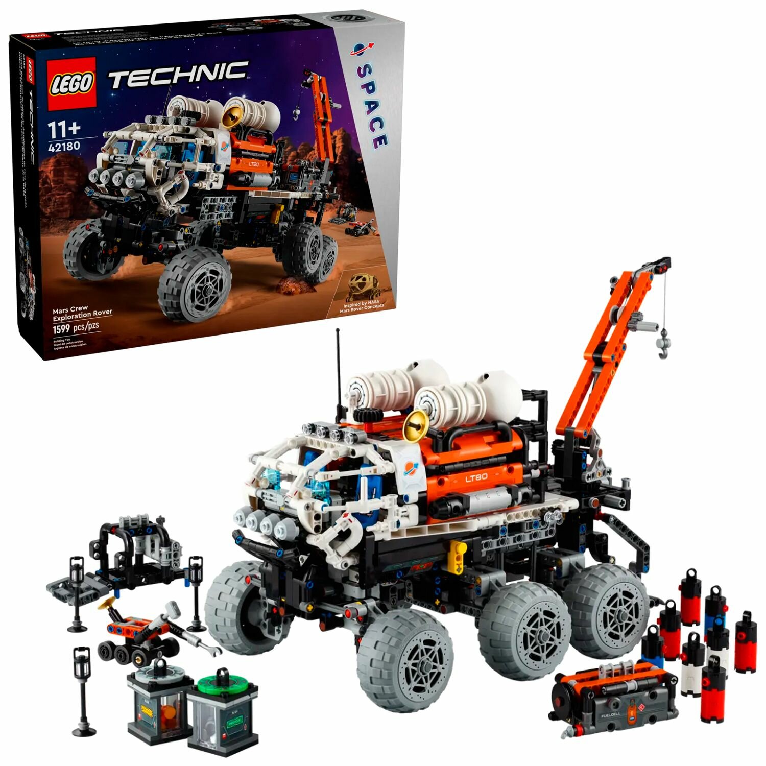 Конструктор детский LEGO Technic Исследовательский Марсоход, 1599 деталей, возраст 11+, 42180