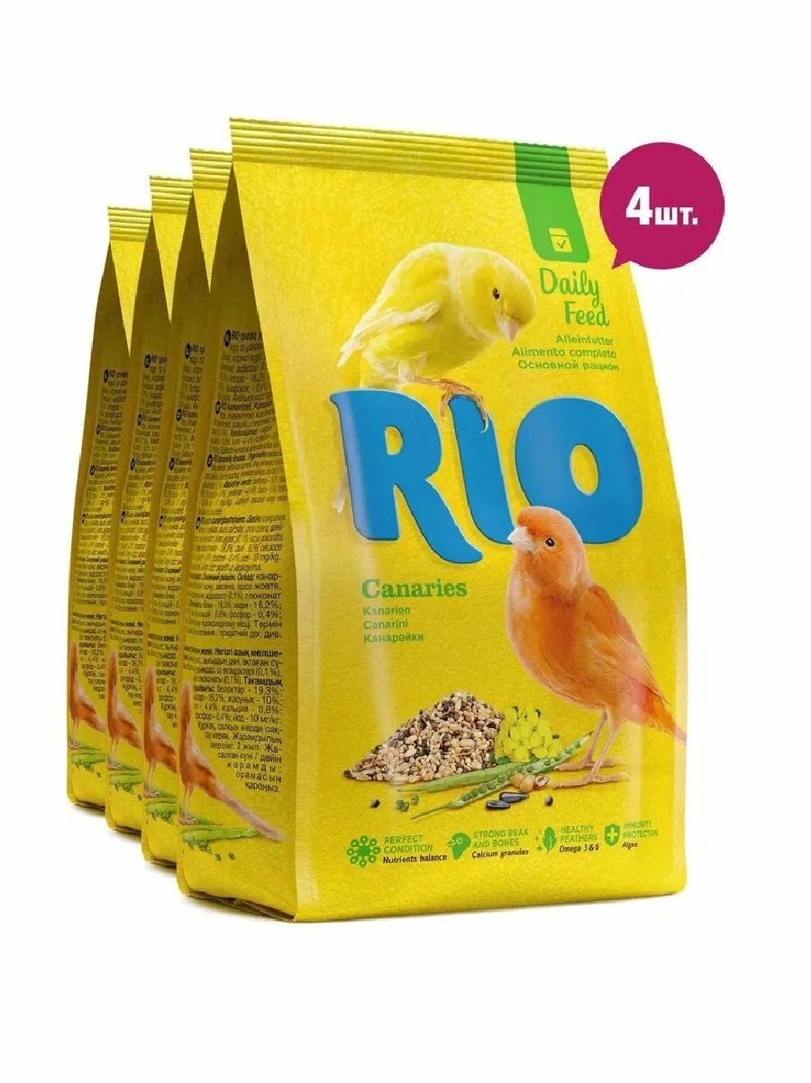 RIO Корм для канареек основной 1кг (4 штуки)