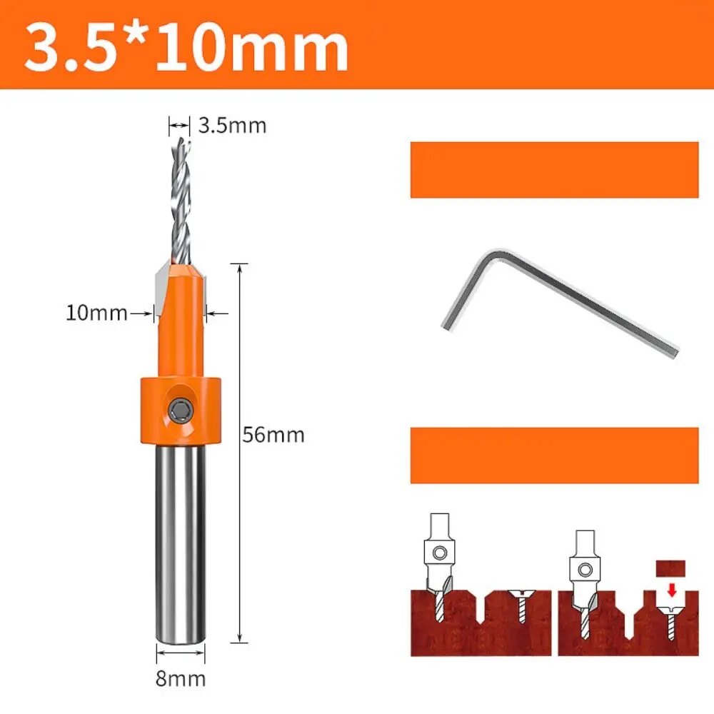 Деревообрабатывающее сверло HSS 3.5x10mm