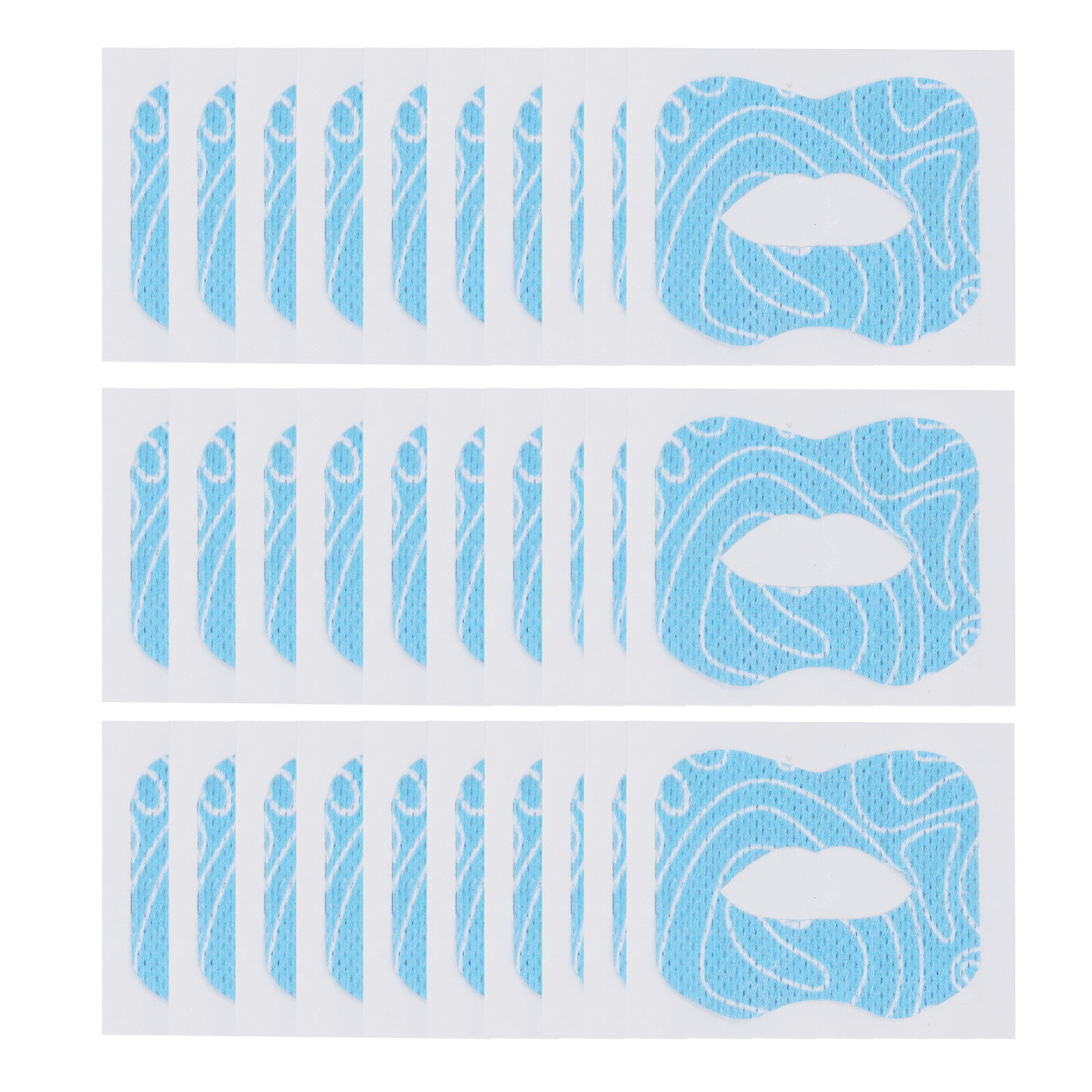 30 шт. детских полосок для сна, ночные средства для облегчения дыхания через нос, уменьшающие дыхание через рот, синие.