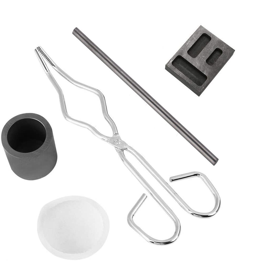 Набор тиглей керамических мелкоплавких 5 шт, чашек графитовых, тип 2