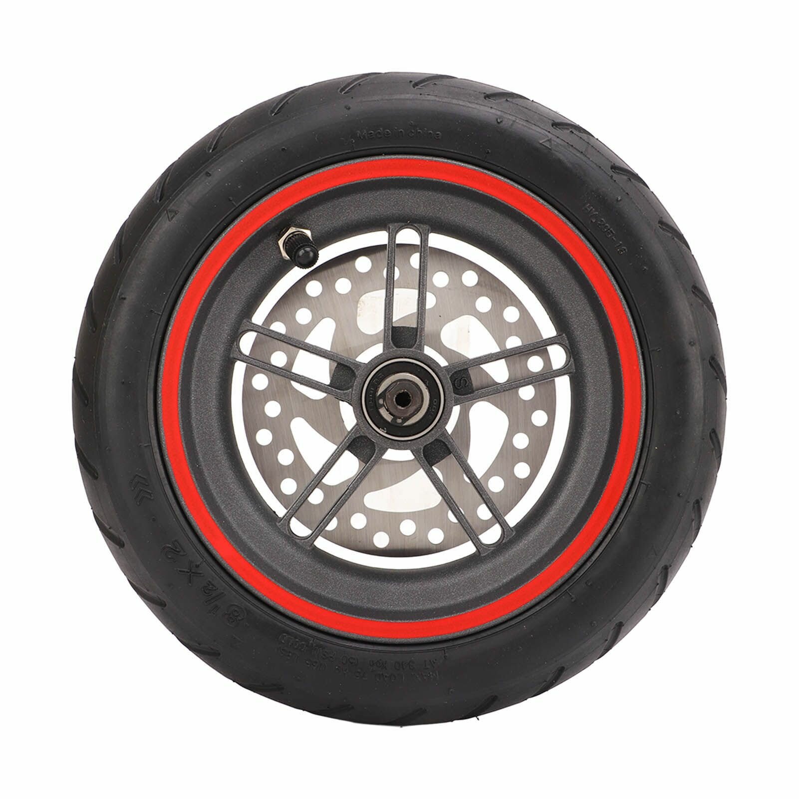 Заднее колесо 120 мм с тормозным диском для электросамоката, красная пневматическая шина, совместимая с моделями Xiaomi PRO PRO2 M3