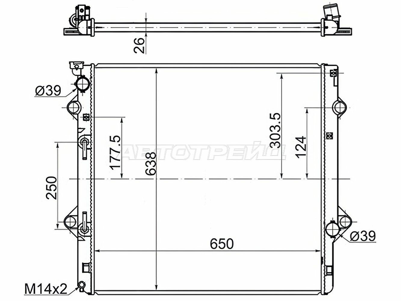 Радиатор охлаждения двигателя для Лексус Gx400 460 арт TY0009GX460 SAT