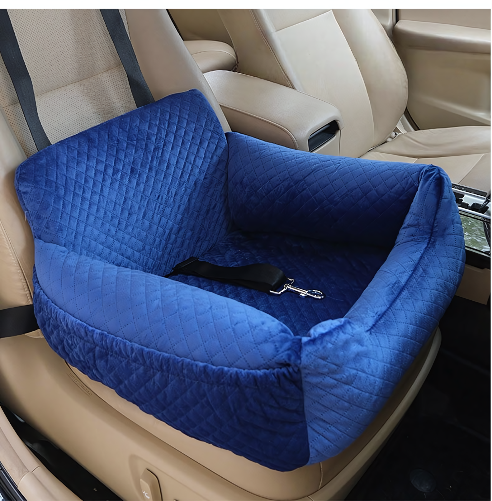 Автокресло для собак, съемный чехол, наполнитель пп-хлопок + утолщенная губка, цвет синий, размер 58-55-26 см