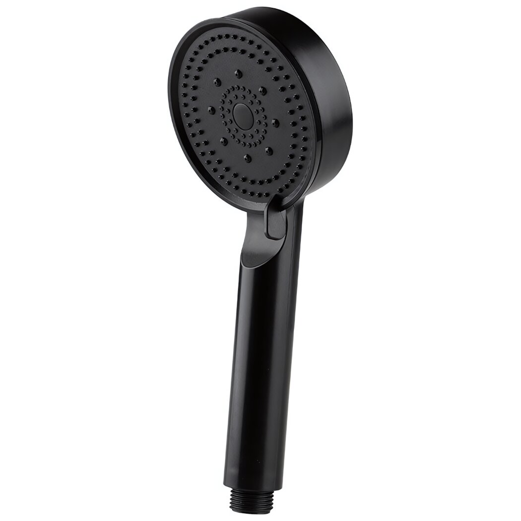 Лейка для душа 90мм, пять режимов, черный цвет, удобство и качество