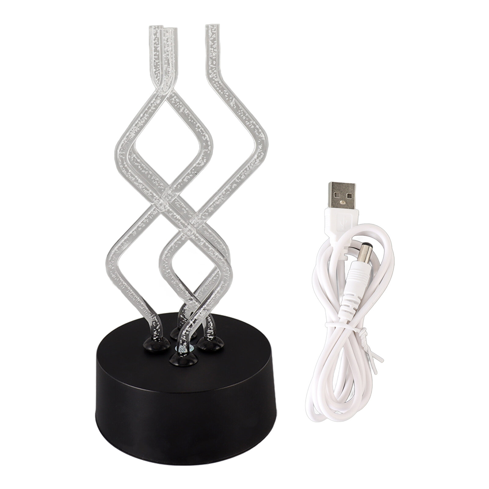 Настольная светодиодная лампа с эффектом изменения цвета и вращающейся палочкой, танцующая под музыку, USB-подключение, креативный ночник, декоративный светильник для дома, бара и рабочего стола.