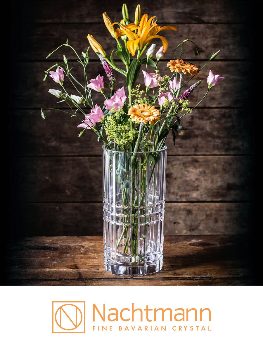 Хрустальная ваза для цветов Nachtmann Square, 28 см, прозрачная