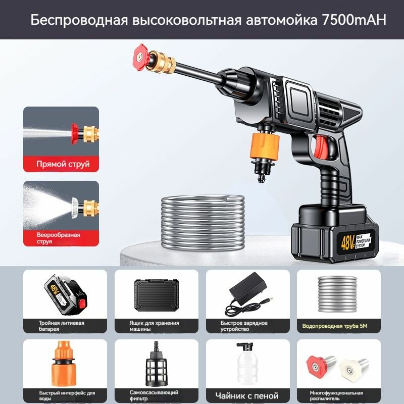 Аккумуляторная мойка высокого давления, портативная минимойка , беспроводная автомойка