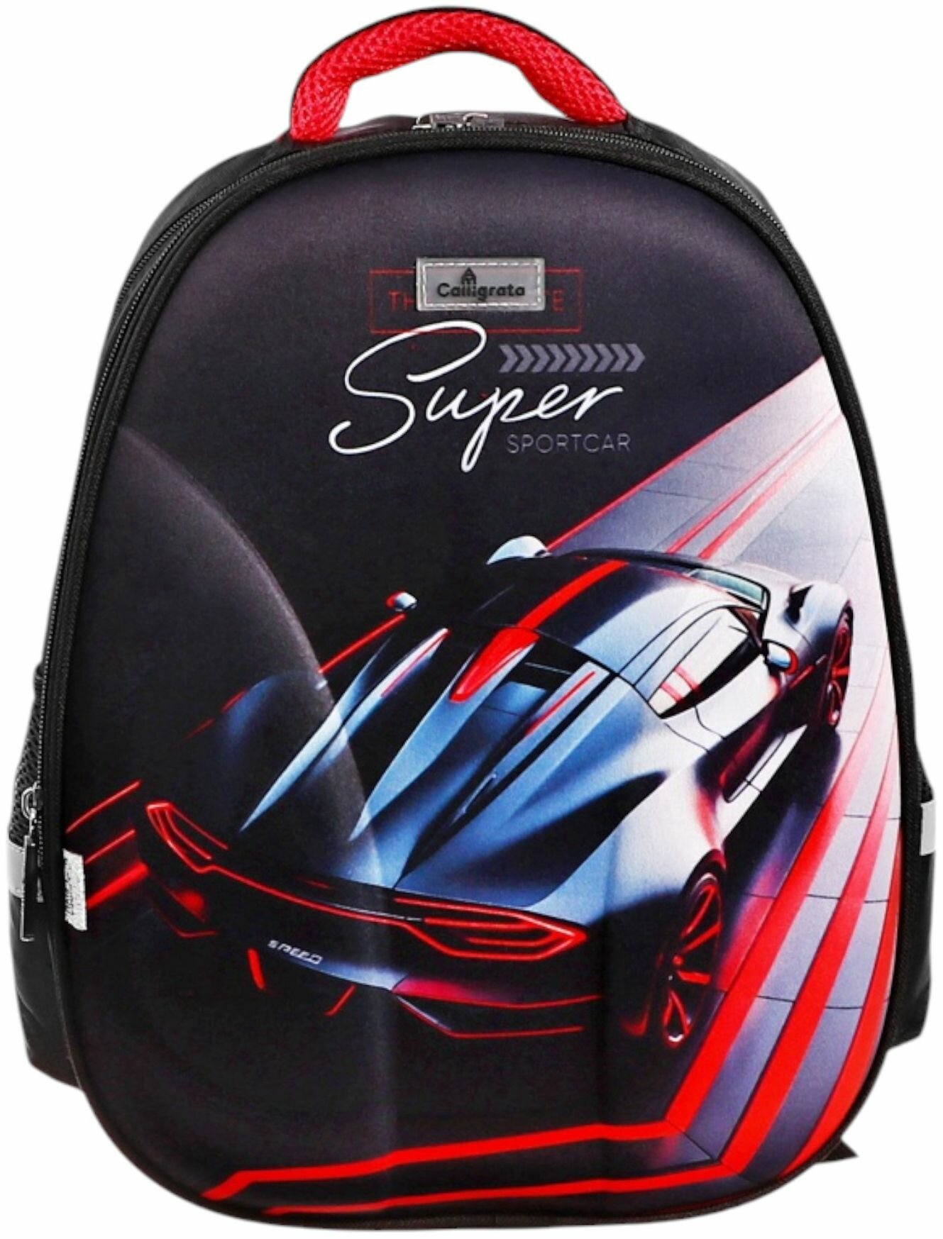 Школьный каркасный рюкзак для мальчика "Чёрный стиль" с эргономичной спинкой, ранец с двумя отделениями и светоотражающим элементом, детская сумка для школы, 39х30х14 см