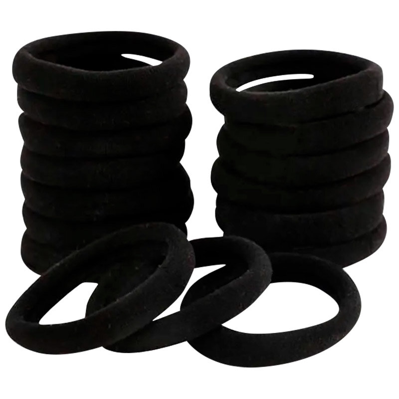 Резинки для волос черные, 50 шт. "Идеальная", диаметр : 4 см