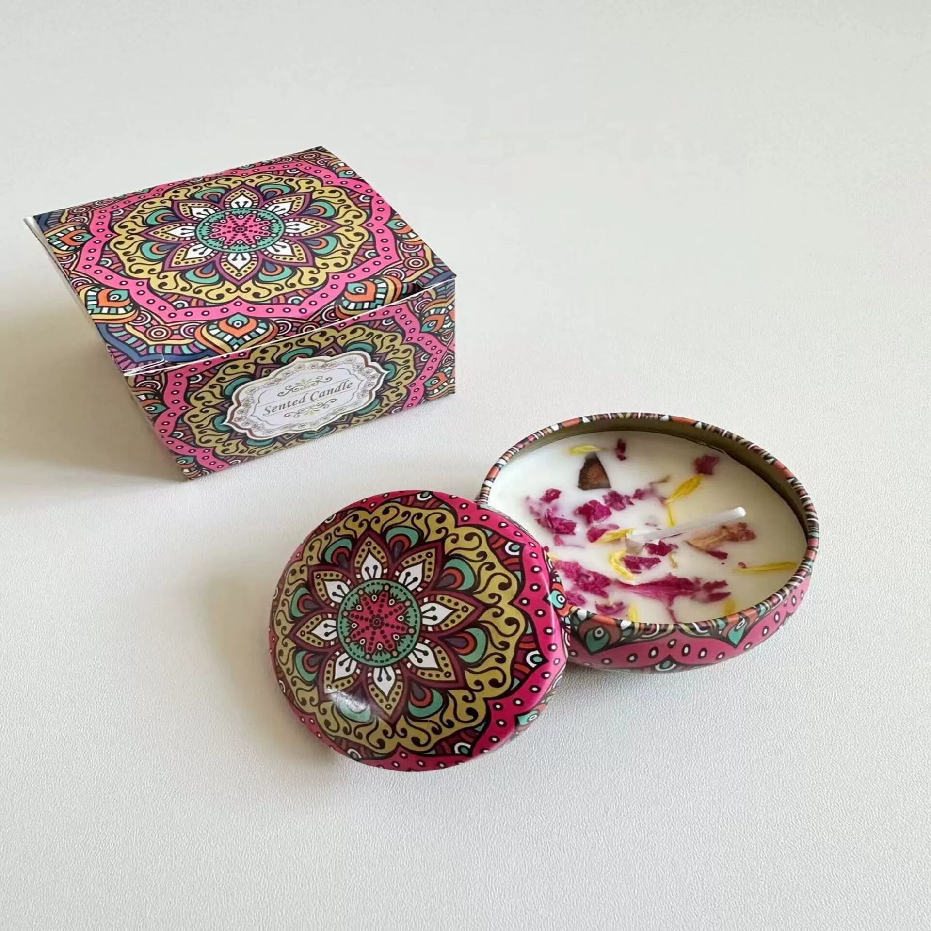 Подарочная коробка "Элегантная русская классика", для ароматических свечей, цилиндрическая,