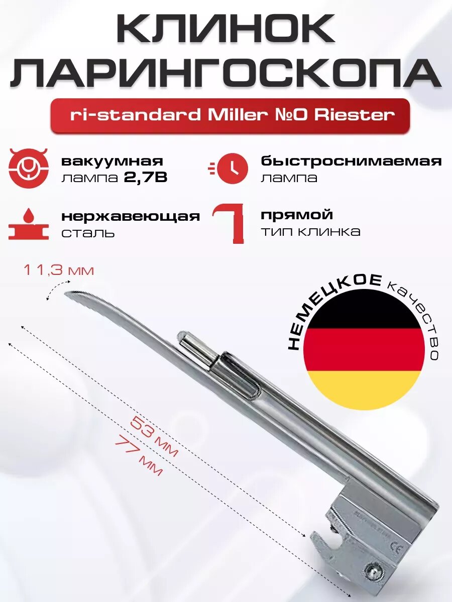 Клинок №0 ri-standard Miller Riester