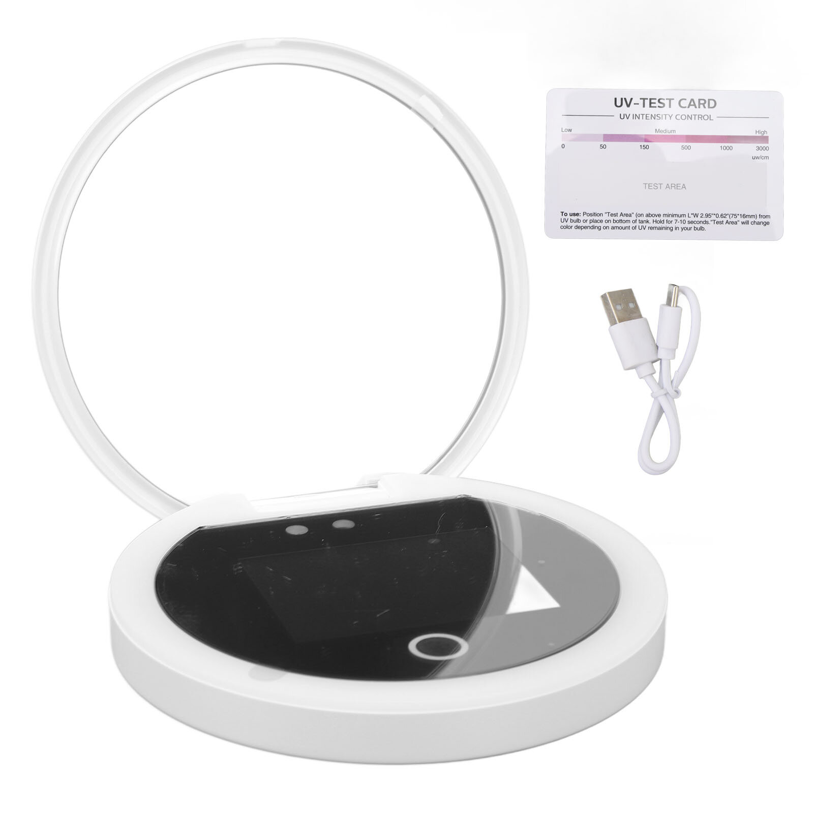 УФ-косметическое зеркало, умное, двухстороннее, 2-кратное, заряжаемое, компактное, с УФ-камерой для проверки солнцезащитного крема