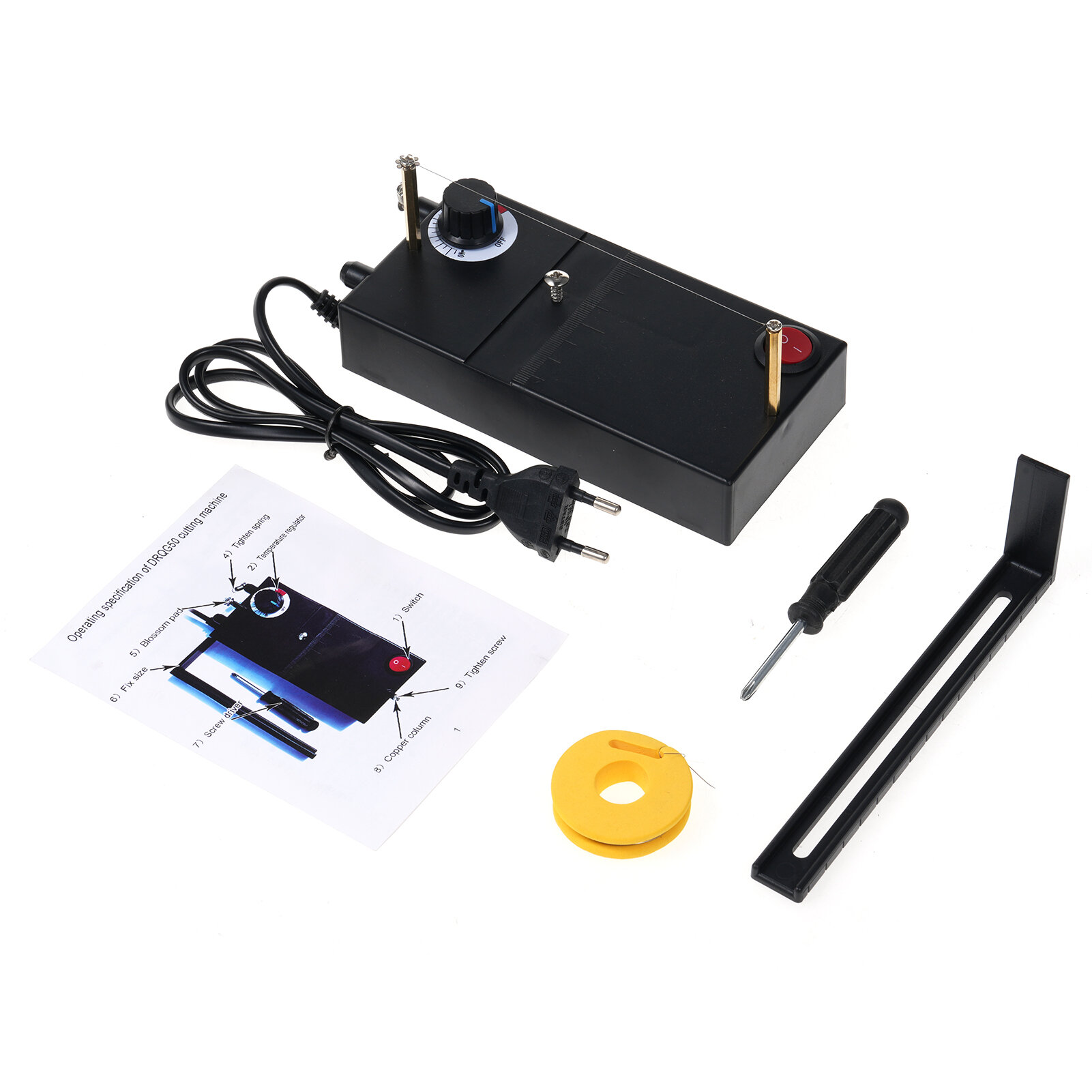 Терморезак для лент: электрический аппарат горячей резки с регулировкой температуры 0700C для нейлон