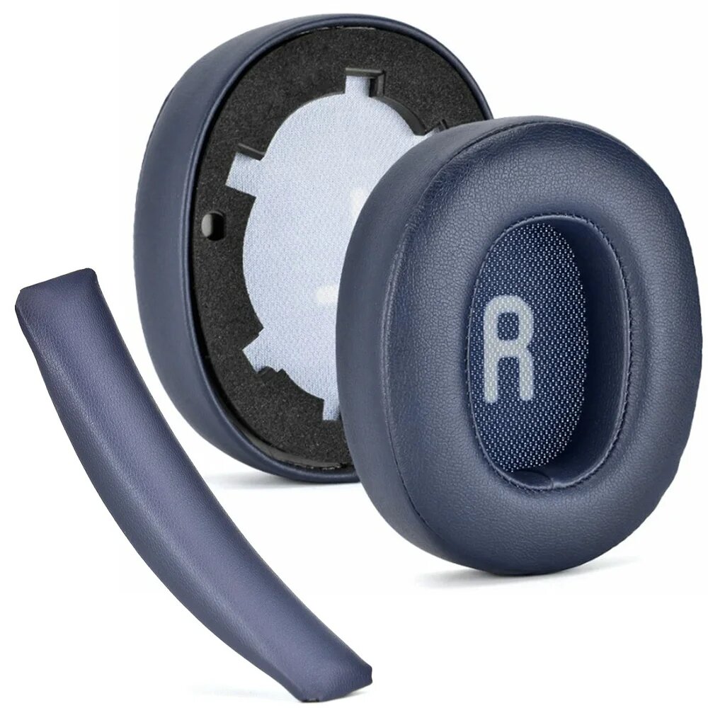 Кожаные амбушюры для наушников JBL Tune 700BT, 710BT, 720BT, 700BTNC, 750BTNC, T760NC, 770NC (пара) Blue Combo