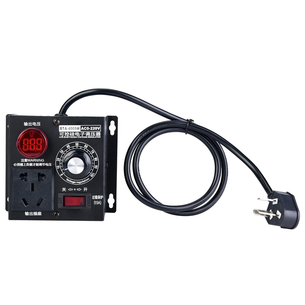 Регулятор напряжения переменного тока 4000 Вт на основе тиристоров (SCR), регулятор скорости вращения двигателя и вентилятора, диммер.