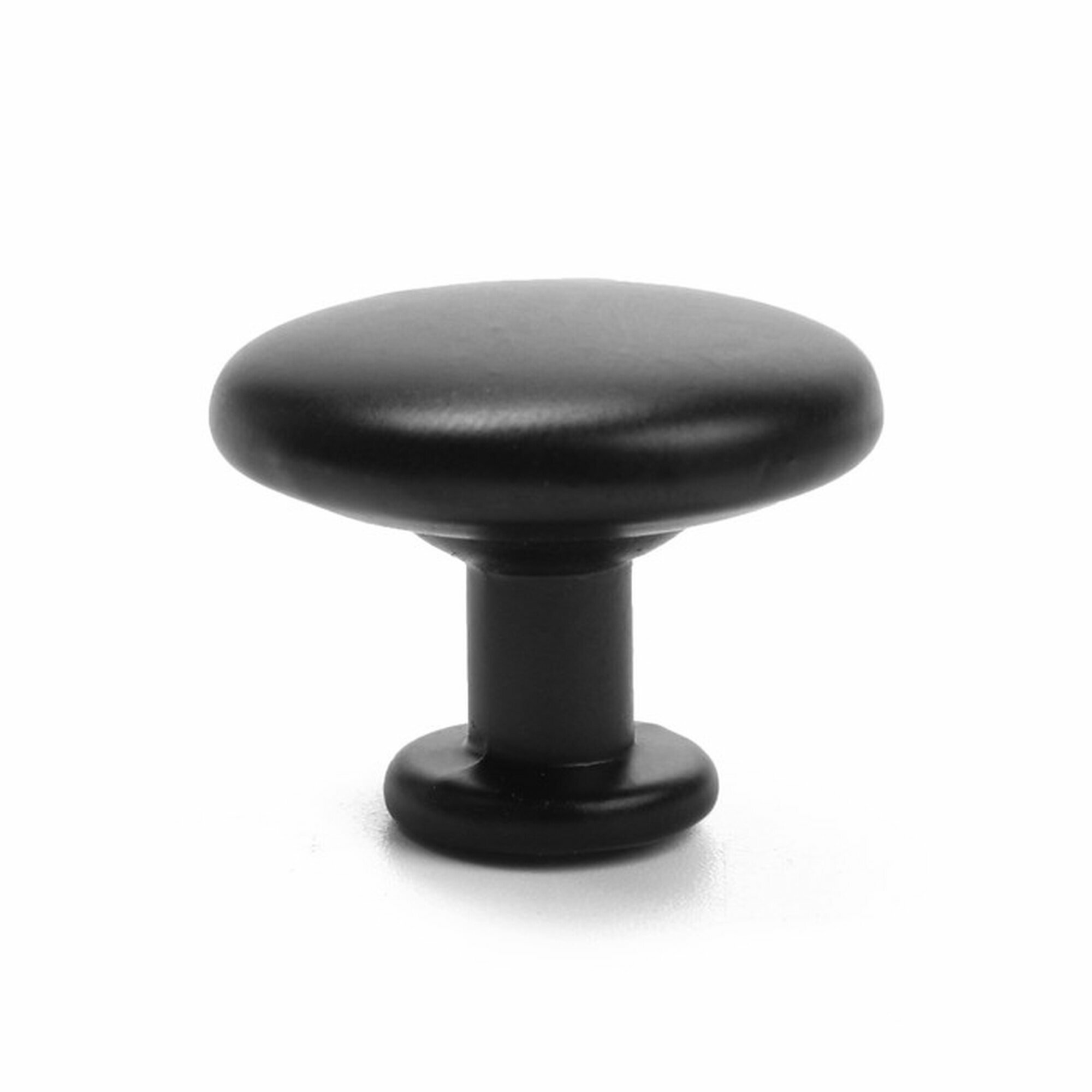 Ручка кнопка WAVE тундра РК120BL, круглая, цвет черный, 8 штук TMP