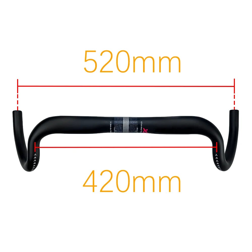 BALUGOE EC90 Карбоновый руль для велосипеда 25° 420mm-520mm