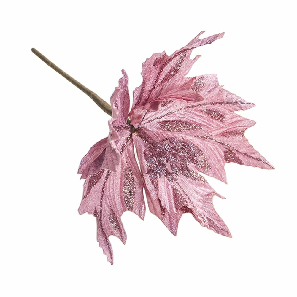 Украшение Рождественской елки Имитацией ткани из листьев и искусственного цветка